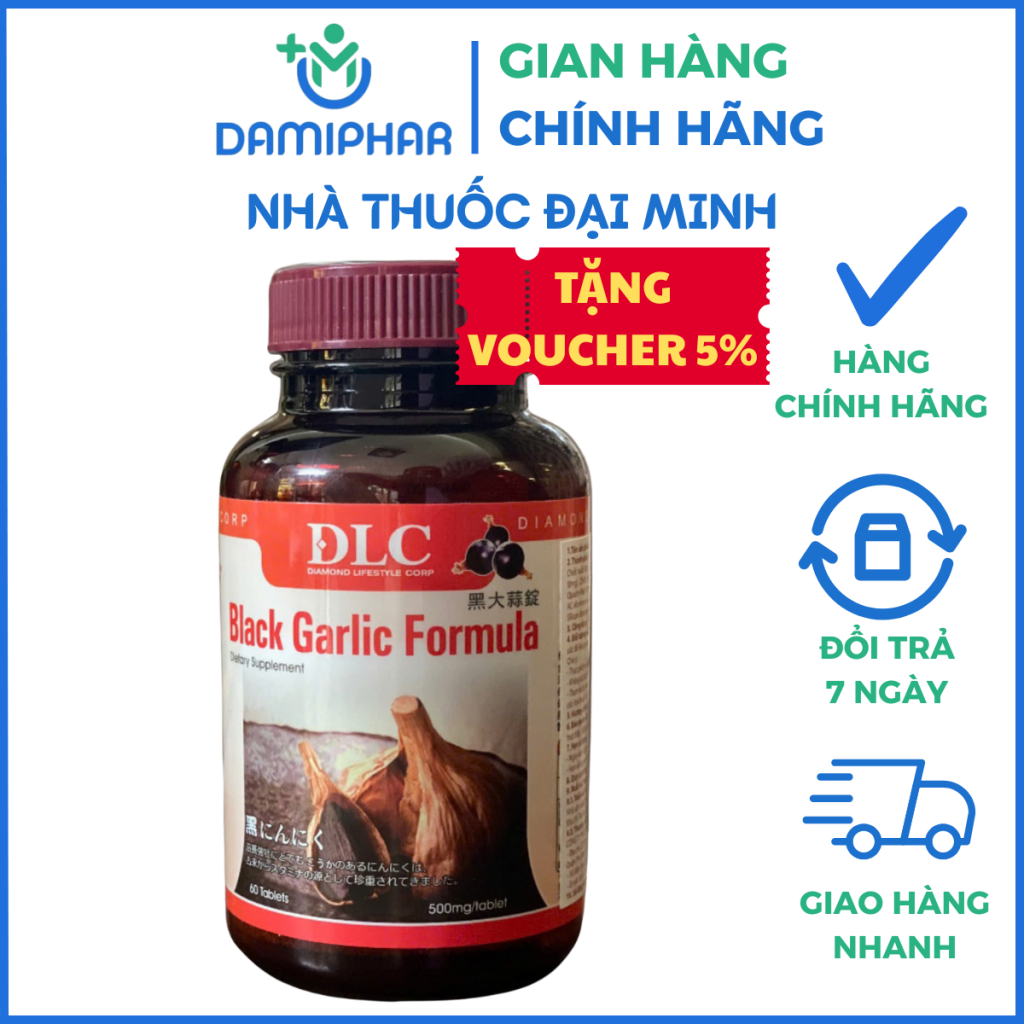 Tinh Chất Tỏi Đen DLC Black Garlic Formula Lọ 60 Viên - Tinh Chất Tỏi ...